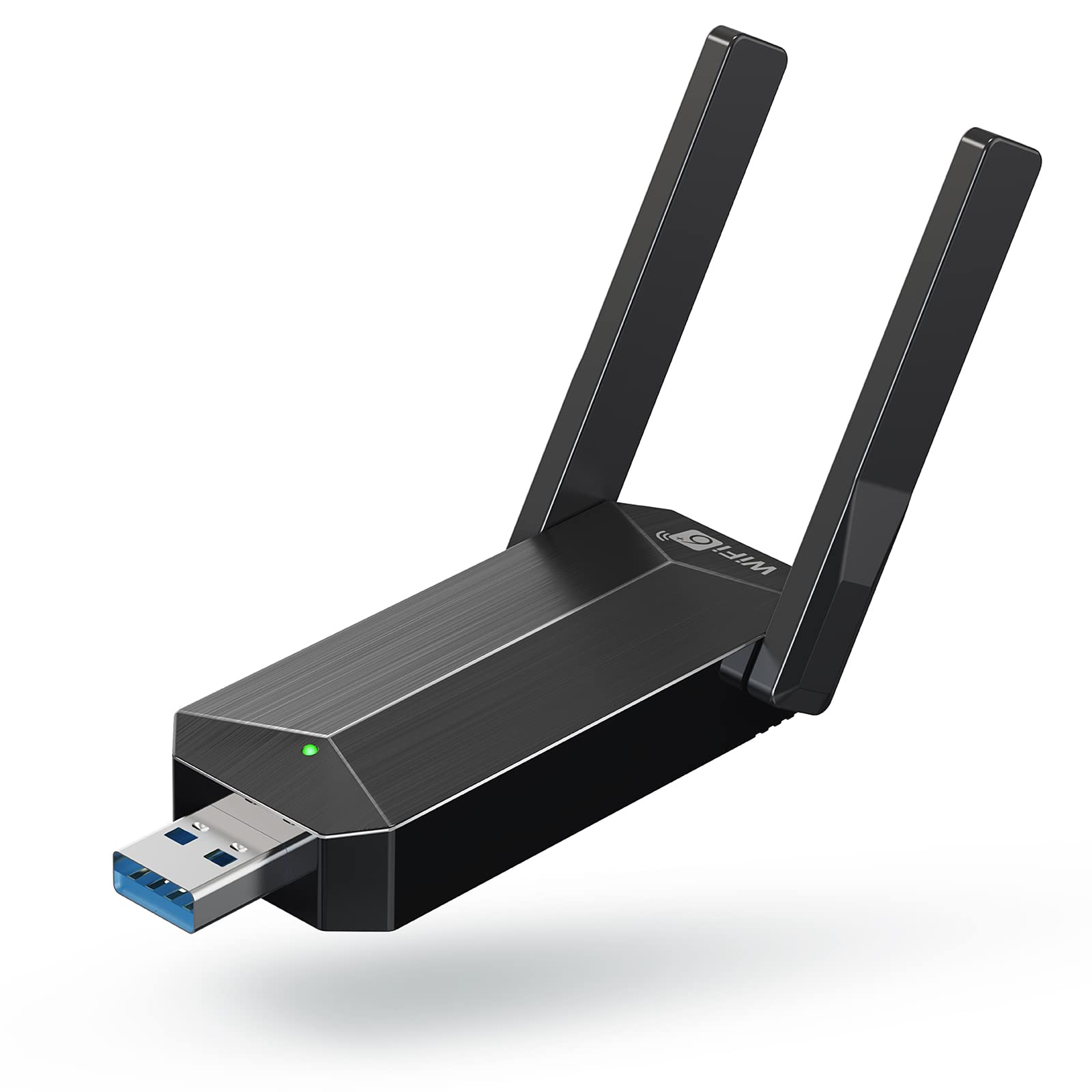USB WiFi 6 Adapter, AX1800 USB 3.0 Dual Band WiFi Dongle USB Wireless Adapter with 1800Mbps 5G 2.4G, 802.11AC Wireless Network Dongle High Gain Antennas for PC Desktop Laptop, Support Win 10/11 Only