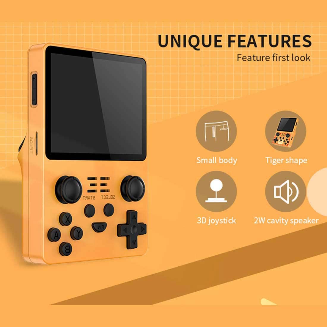Powerbrick Powkiddy RGB20S Handheld Game Console with 15000 Games, 3.5inch IPS Screen Linux System Chip RK3326 Portable Handheld Nostalgic Arcade Retro Game Machine, 16G+64G, 3500mAh