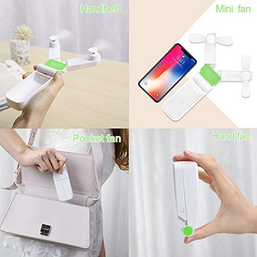 Jomilly Handheld Mini Portable Fan Personal USB Fan Pocket Fan Travel Fan
