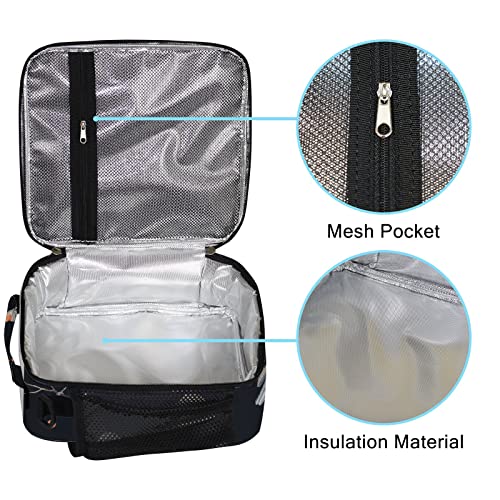 Insulated Lunch Box for Women Men Robin Birds and Berries Rowan Reusable Cooler Lunch Tote Bags Leakproof Lunchbox for Office Work Picnic
