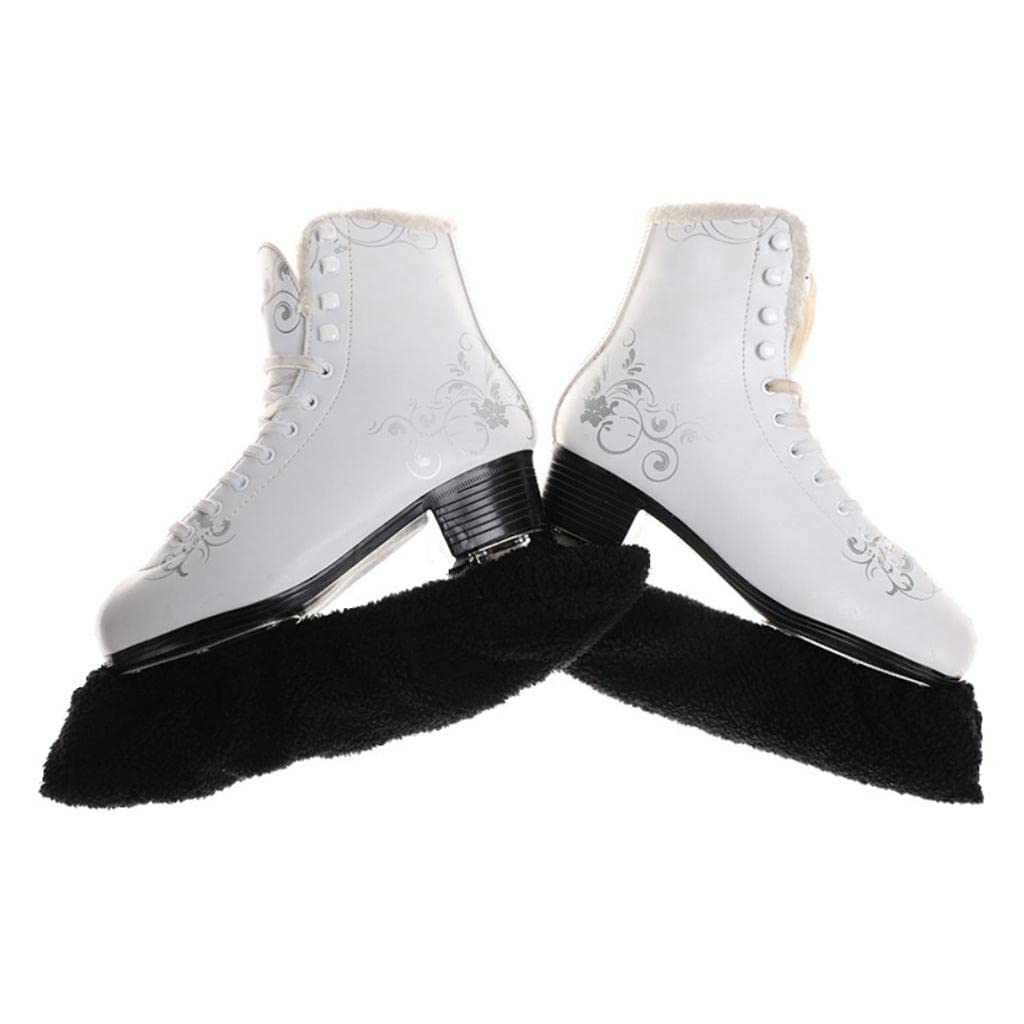 LoveinDIY Ice Hockey Figure Skate molding Soft Toweling Blade Covers Guards, Gray, S