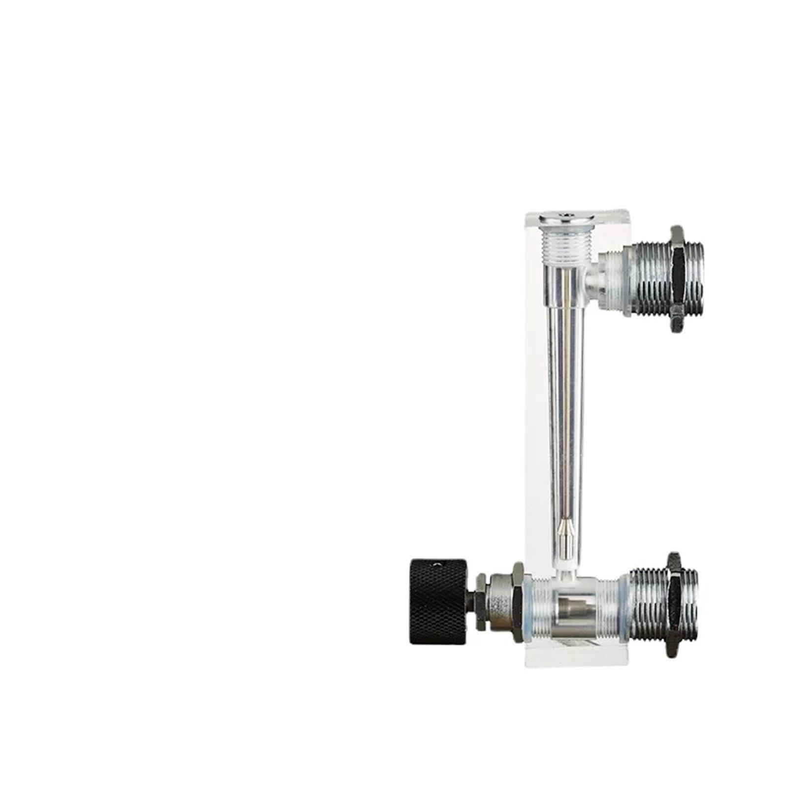 Zihozan G 1/4" Female M18 Panel Float Flowmeter Gas Liquid Air Flow Meter Rotameter with Control Valve(10-70 LPM Gas)