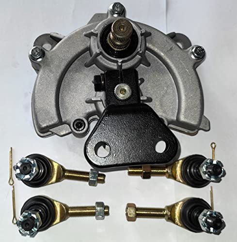 WANTONE RACING Steering Gear Box Assembly 0455048 with 4pcs Tie Rod Ends 0454599 0454600 Replacement for 2013 2014 2015 2016 2017 2018-2021 Polaris RZR 170 UTV