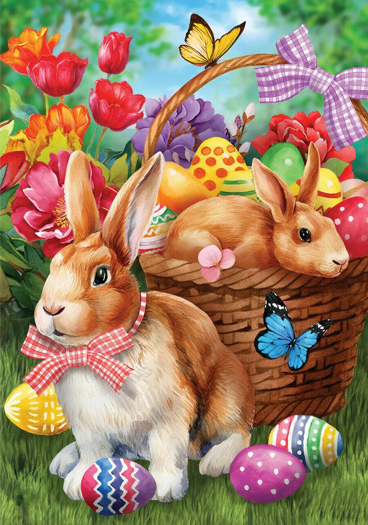 Puzzles for Adults 500 Piece，Jigsaw Puzzle，Easter Bunny and Eggs Puzzle,Wooden Puzzle,Christmas Puzzle and Easter Jigsaw Puzzle, (Easter Bunny and Eggs, 500 Piece)