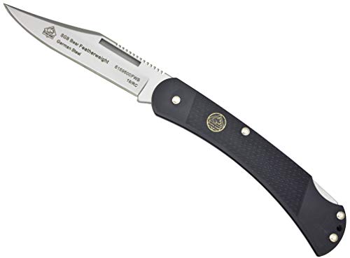 SGB Puma Bear Featherweight Black G10 Folding Pocket Knife