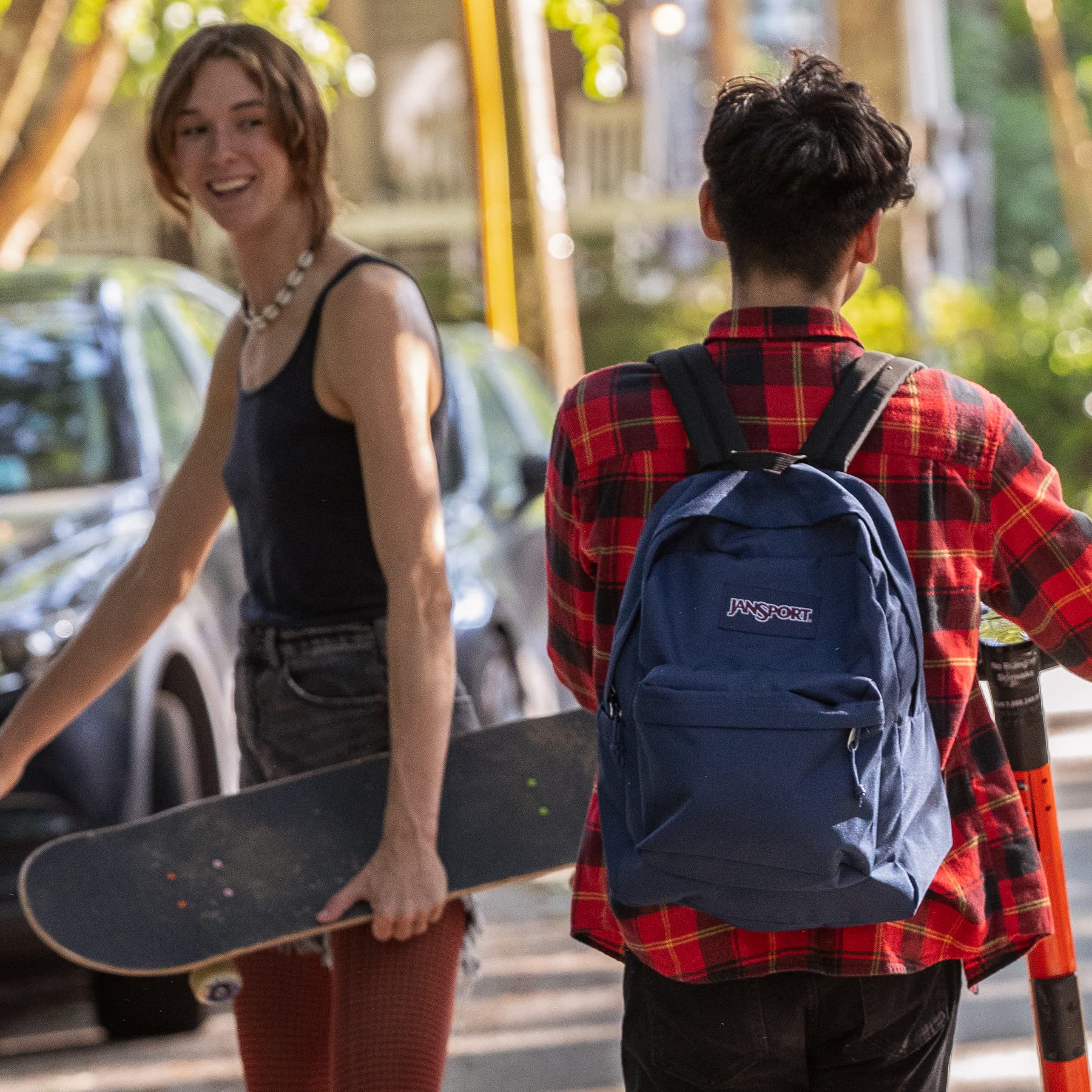 JanSport SuperBreak One Backpacks - Durable, Lightweight Bookbag with 1 Main Compartment, Front Utility Pocket with Built-in Organizer - Premium Backpack, Palm Paradise