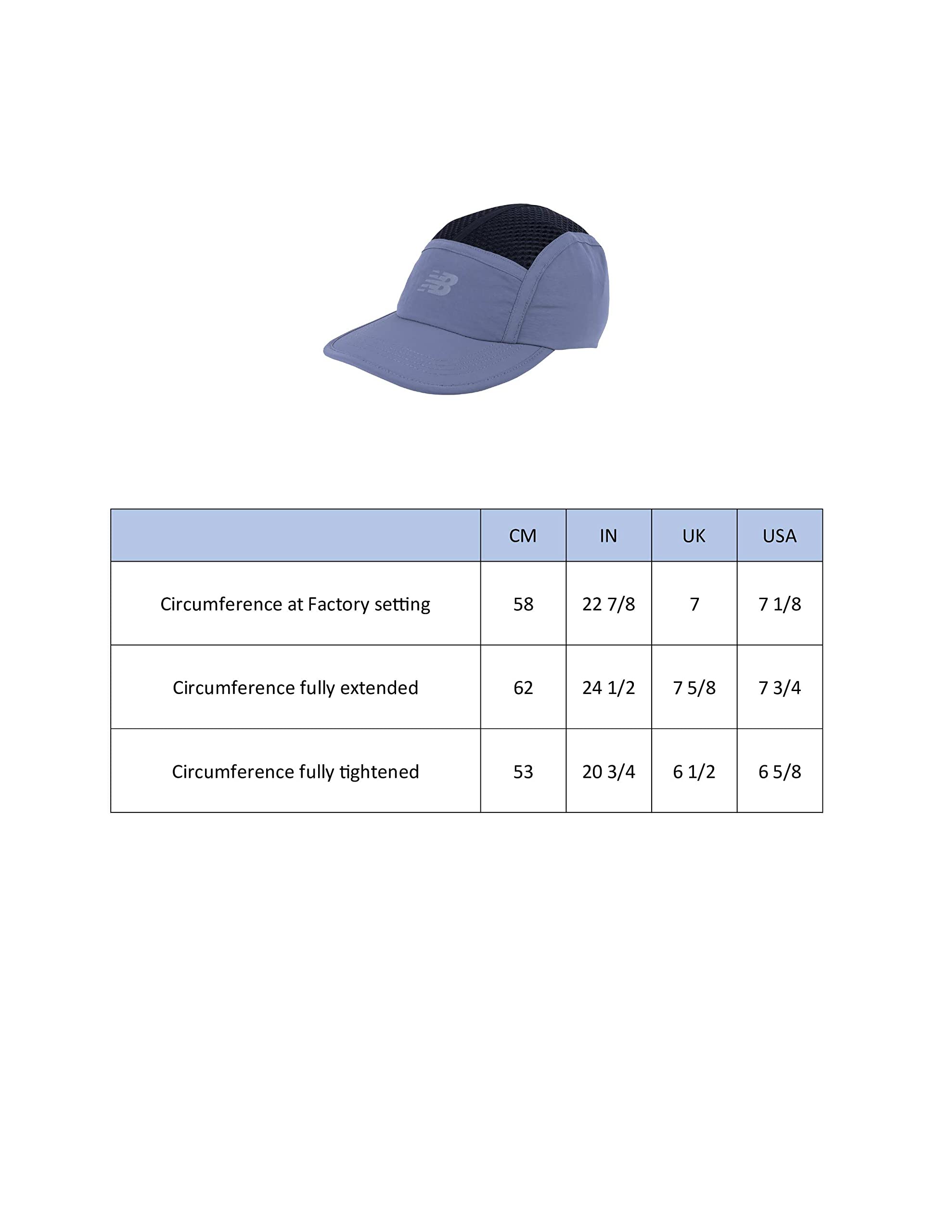 New Balance Unisex, Men's and Women's Running Stash Hat with Zippered Pocket, One Size, Gunmetal