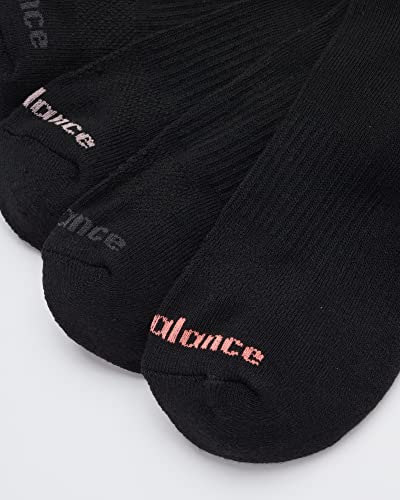 New Balance Women's Athletic Socks - Cushion Low Cut Ankle Socks (6 Pack), Size 4-10, BlackGrey