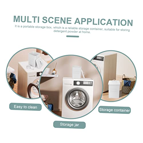 Washing Powder Storage Bucket Laundry Containers for Powder Container for Flour Softner Washing Powder Containerent Laundry Powder Storage Container Bin 1 Set