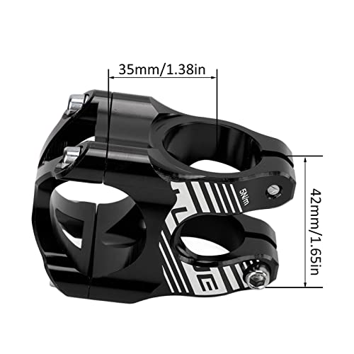 Pwshymi Handlebar Short Stem, Firmly Bike Stem High Strength Rust Proof Lightweight for Downhill Bikes for Road Bikes(Black)