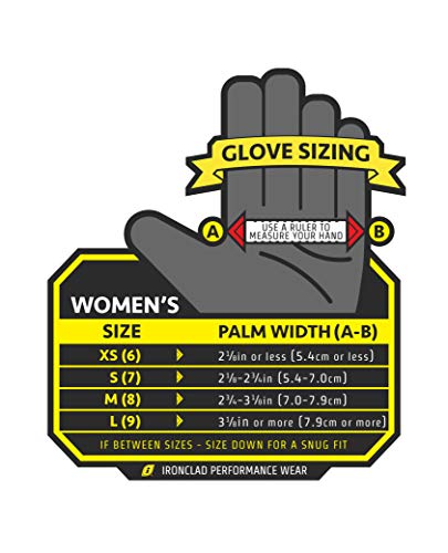 Ironclad Tuff Chix Women's Work Gloves TCX, Designed for Women's Hands, Performance Fit, Durable, Machine Washable, (1 Pair), X-LARGE Pink