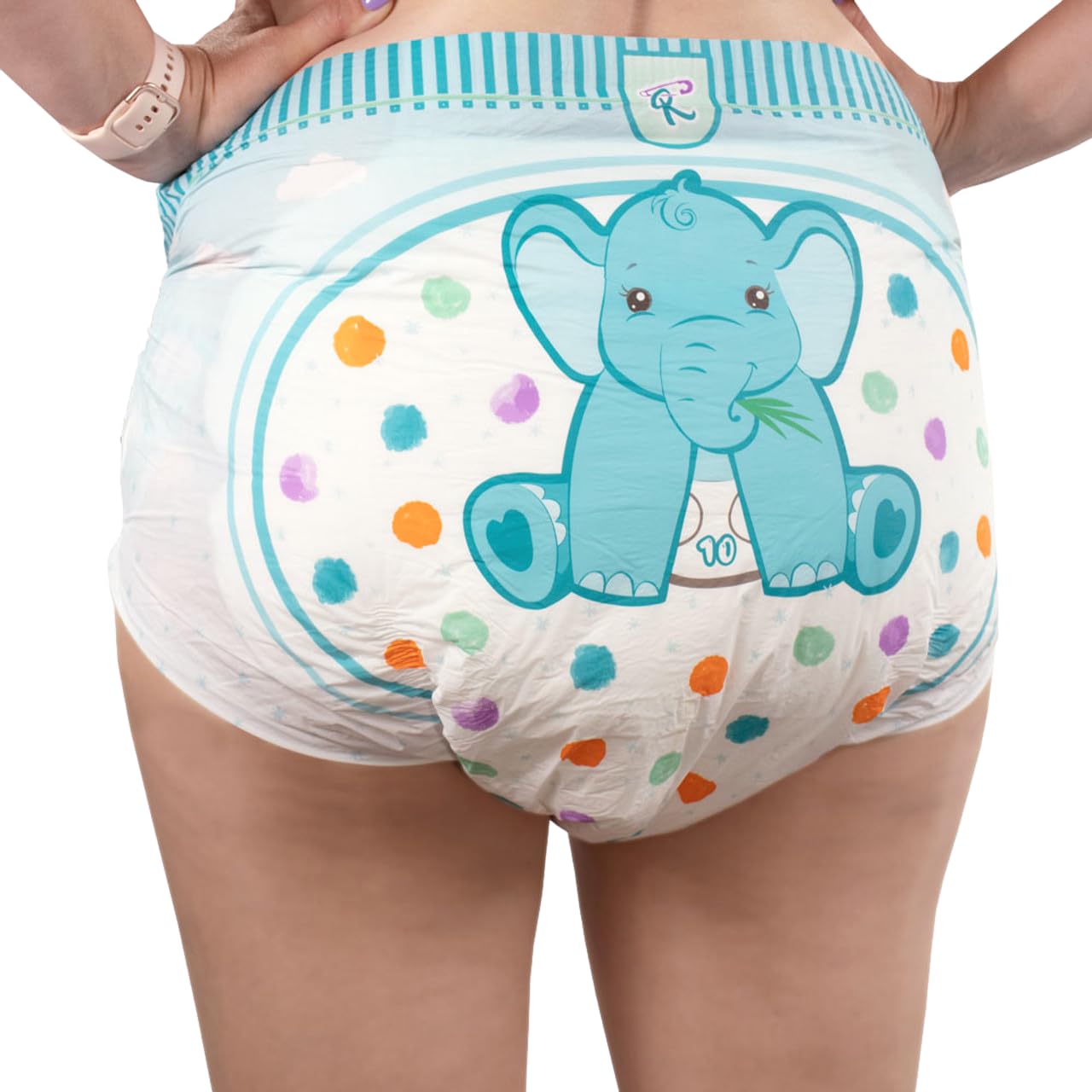 Rearz - Critter Caboose Brief Adult Printed Diapers - 12 Pack - 11000ml (Large)