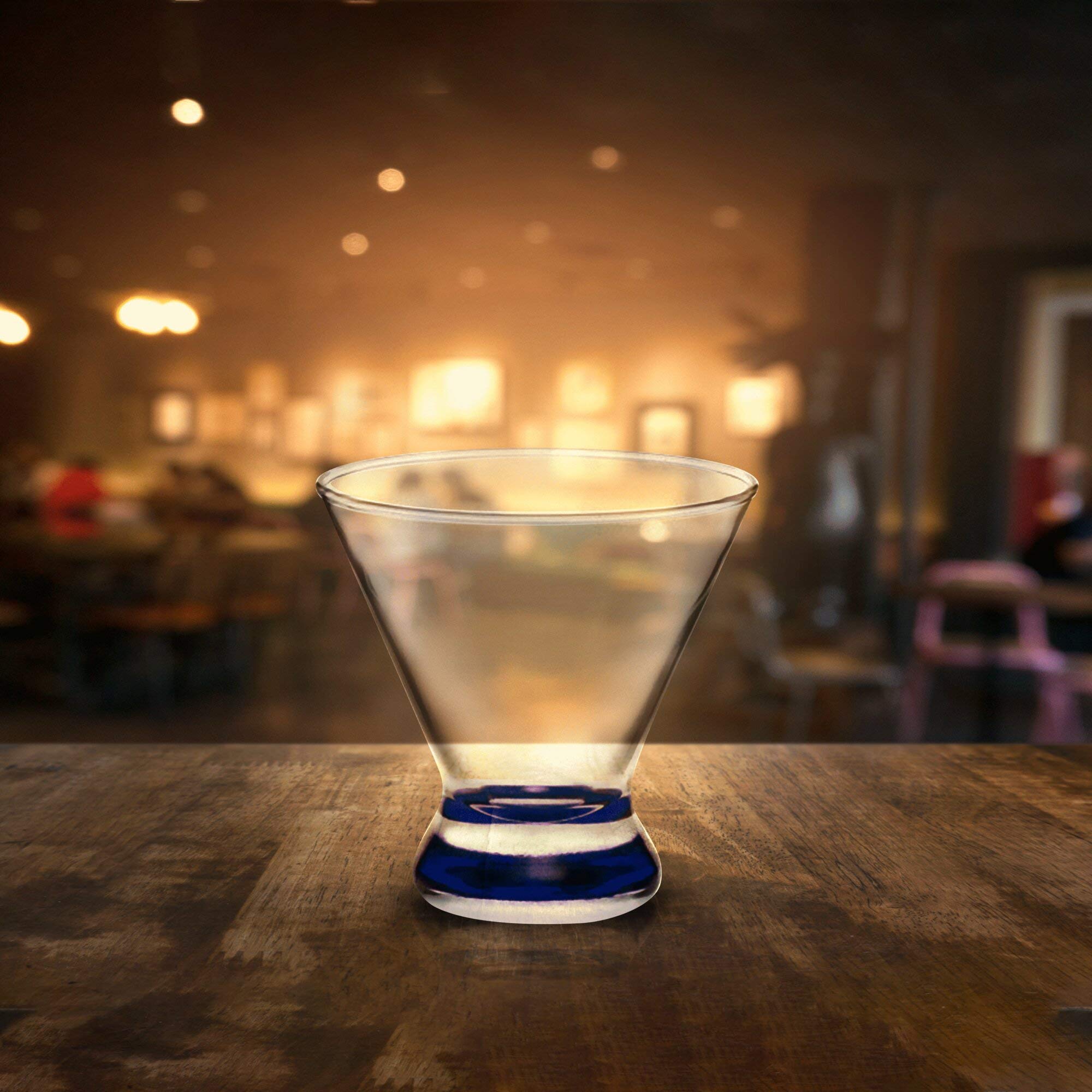 Libbey Martini Glasses 8.25 oz. Set of 10, Bulk Pack - Great for Cocktails, Wedding Favors, Party Favors, Events - Blue