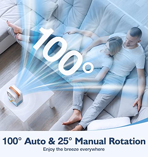 XL Evaporative Air Conditioner Portable Air Cooler,Powerful 4-Speed,Quiet, 650 ML Water Tank,Display Prower Desktop Cooling Fan For Bedroom, Office, Living Room & More