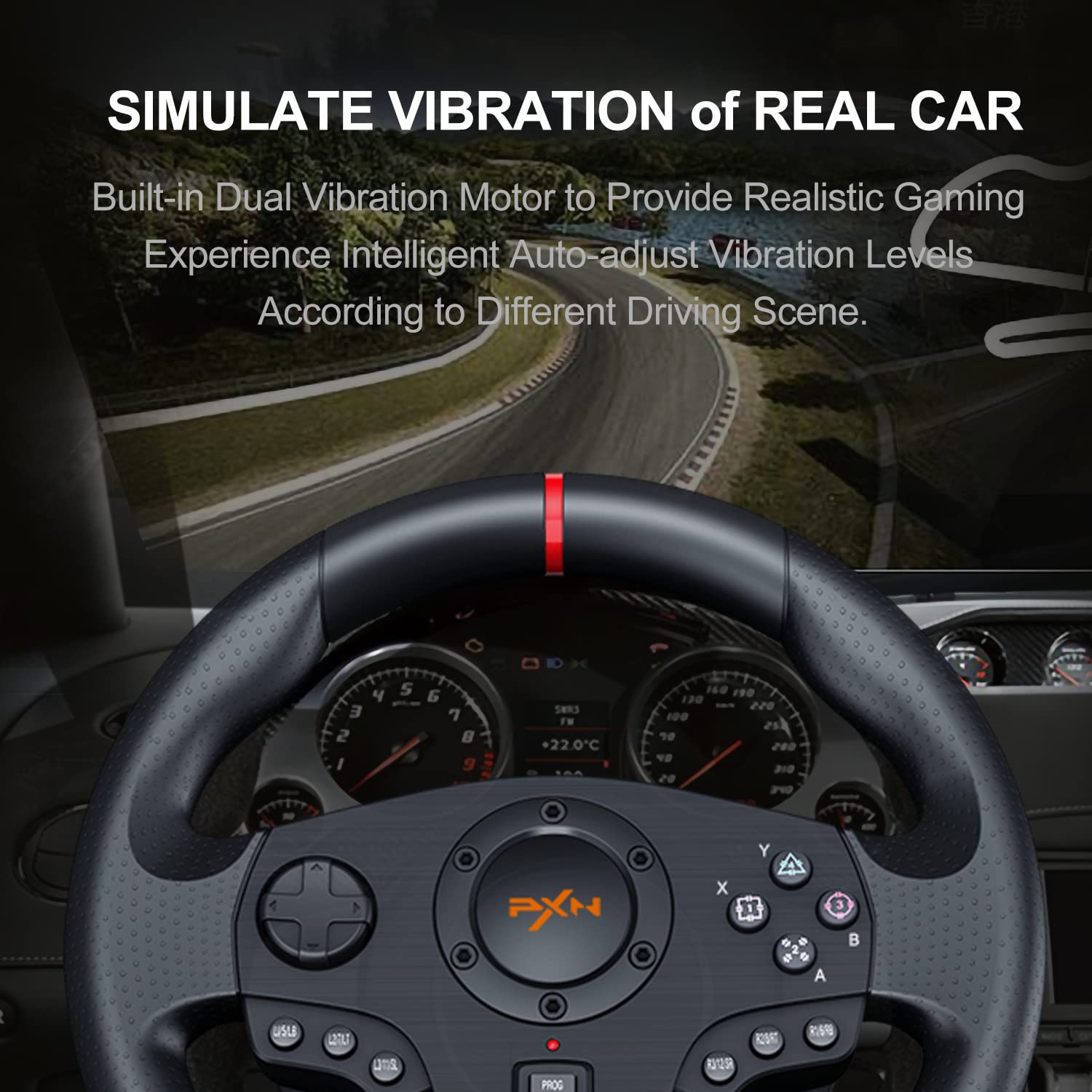 PXN Gaming Steering Wheel PC Racing Wheel 270/900 Degree Used - Like New V900 Gaming Wheel with Pedals for PC,PS4,PS3