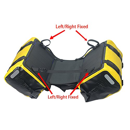 WILD HEART Waterproof Bag Motorcycle saddlebag 50L Tank Bag Motor Side Bag (Black)