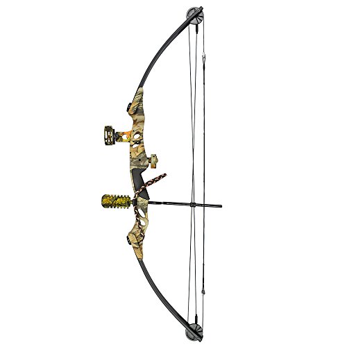 iGlow 55 lb God's Country Late Season Camouflage Camo Archery Hunting Compound Bow with Premium Kit 50 40 lbs Crossbow