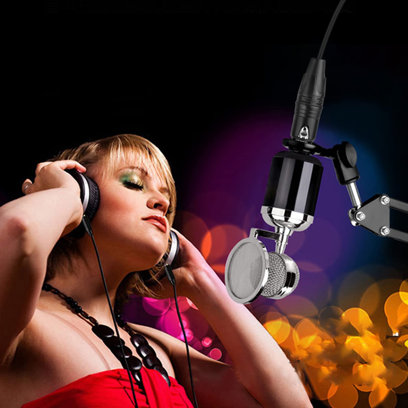 MIKIZ XLR Cables 50 Feet 2 Packs Premium Balanced Microphone Mic Cord 3 Pin XLR Male to Female 50ft