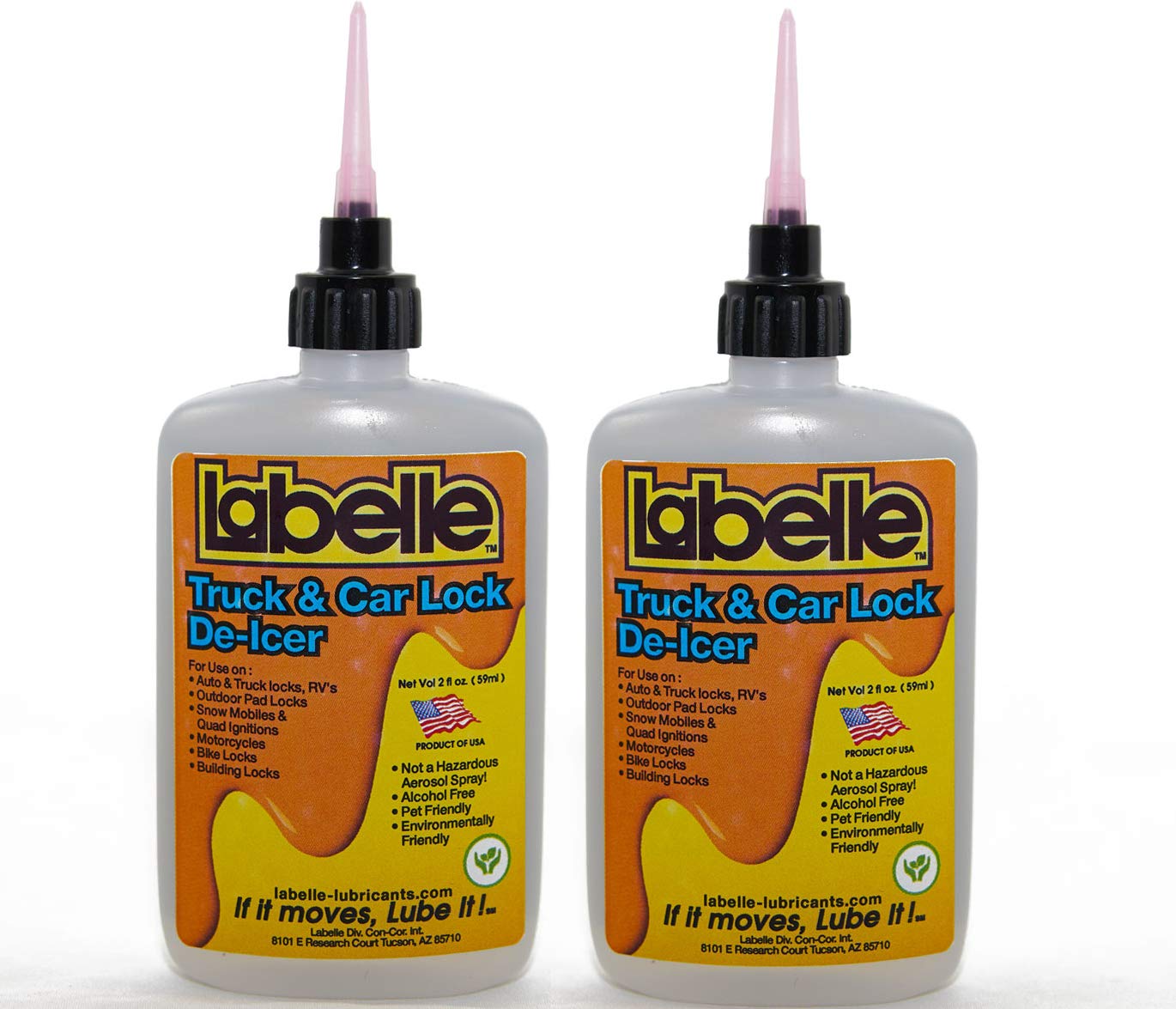 Labelle 2-pak,Best Lock Deicer,not a Messy aerosol, Pet Friendly, for All Outdoor Locks,for auto,Truck,RV Locks, Also Any Vehicle w/keyed Ignition Switch Such as ATV 's,Snow blowers,Snowmobiles etc.