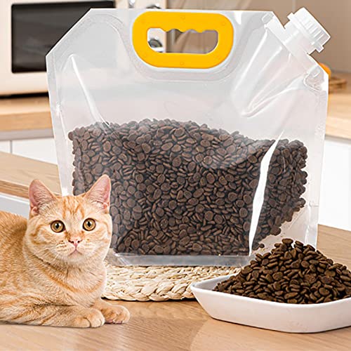 XIYAO 10 pack Grain Sealed Moisture-Proof Storage ,Washable Stand Up Food Storage Pouches ,Resealable Odor-Resistant Packaging Bags, Transparent Grain Storage Suction Bags with Funnel.