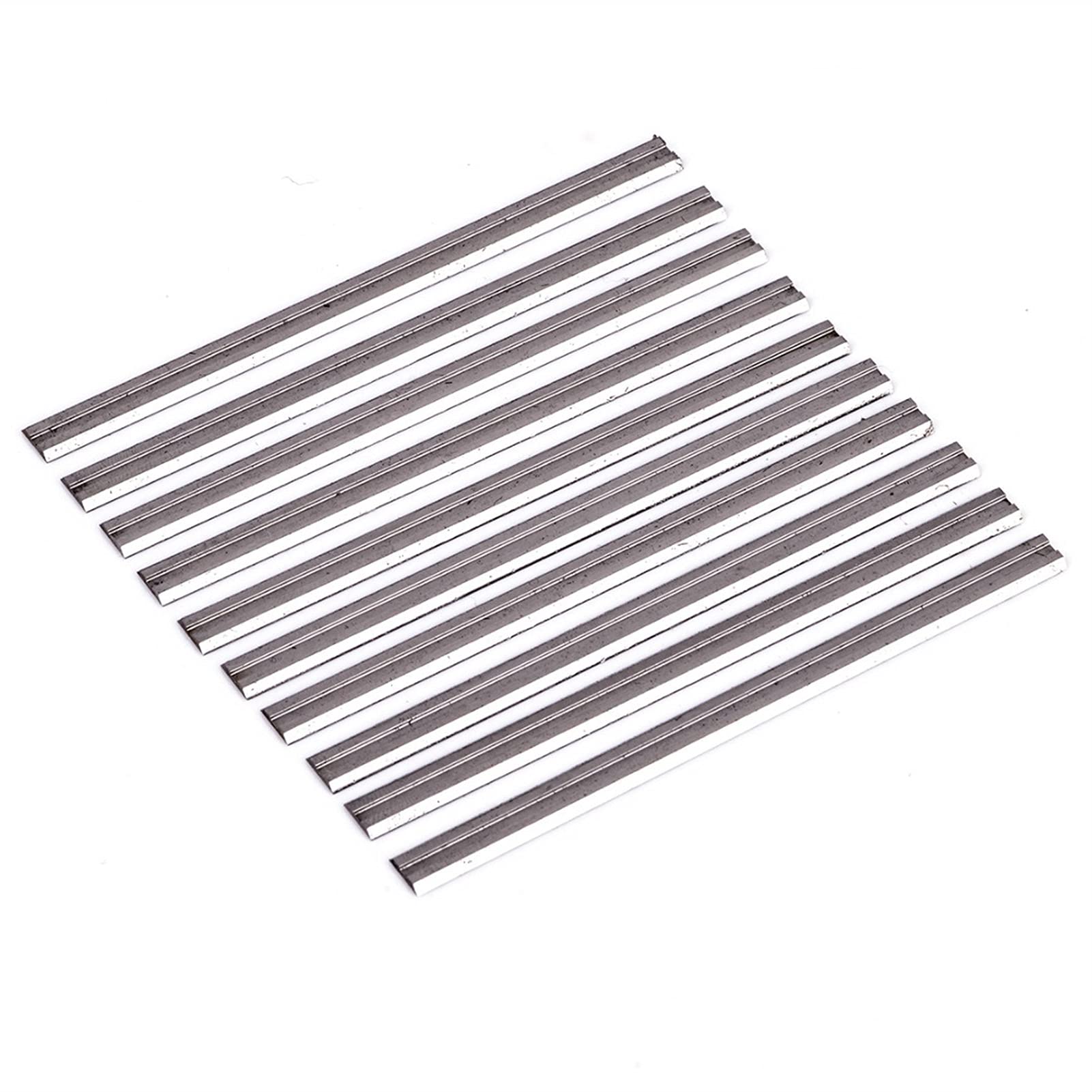 LF&LQEW 10Pcs Reversible Carbide Planer Blades 82mm X 5.5mm for MAKITA-Bosch-B&D-HITACHI High Speed Steel Dual Blades