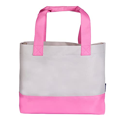 Wildkin Tote Bag for Kids & Adults, Measures 19.5 x 13 x 4.5, Polyester Fabric Travel Tote Bags, Features Two Durable Carrying Handles with Moisture-Resistant Interior Lining (Mermaids)