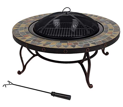 Pleasant Hearth OFW707RI fire Pit, Rubbed Bronze
