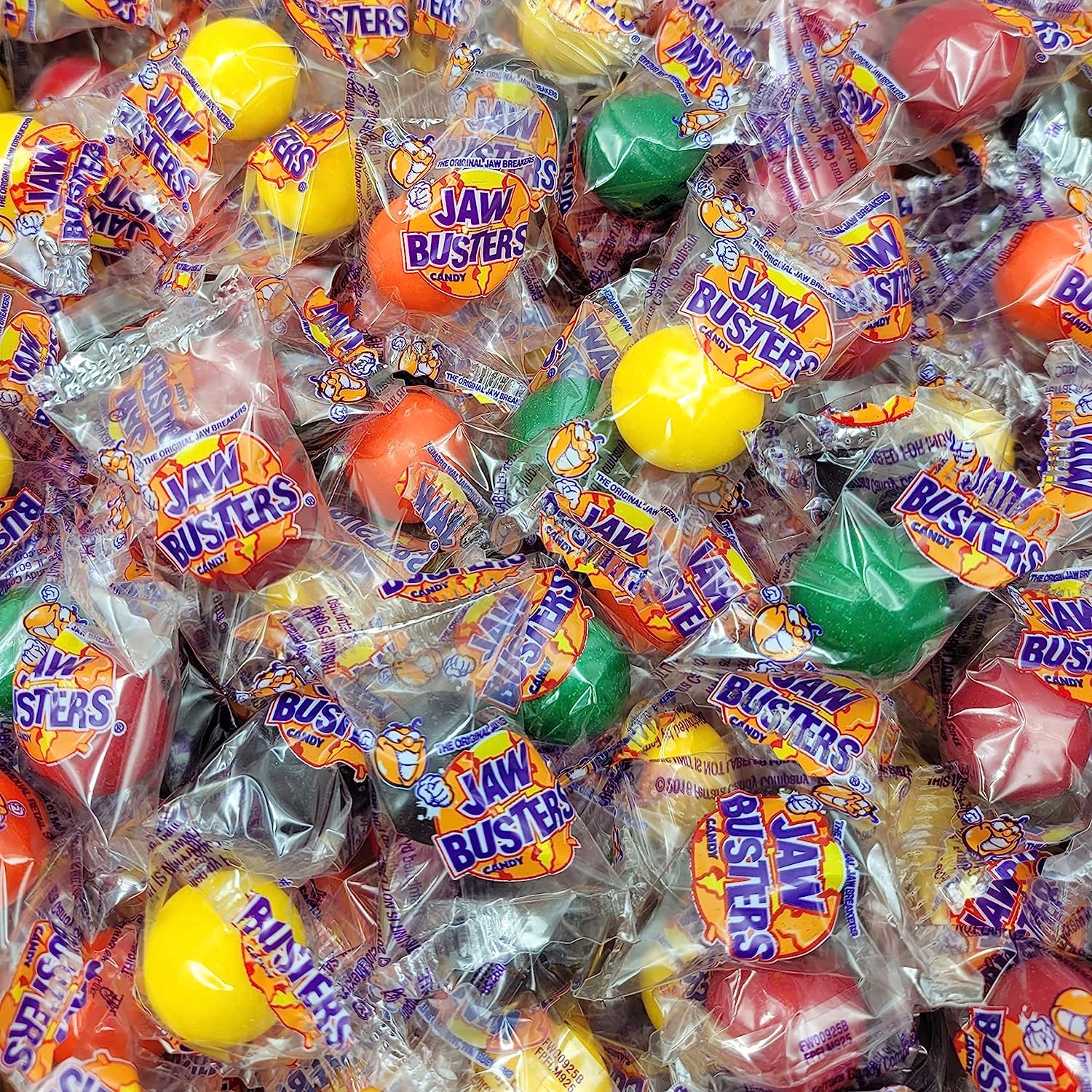 Jaw Busters - Original Ferrara Jawbreakers Assorted Fruit Flavored Bulk Hard Candy - Individually Wrapped Bulk Party Pack - 2 Pound