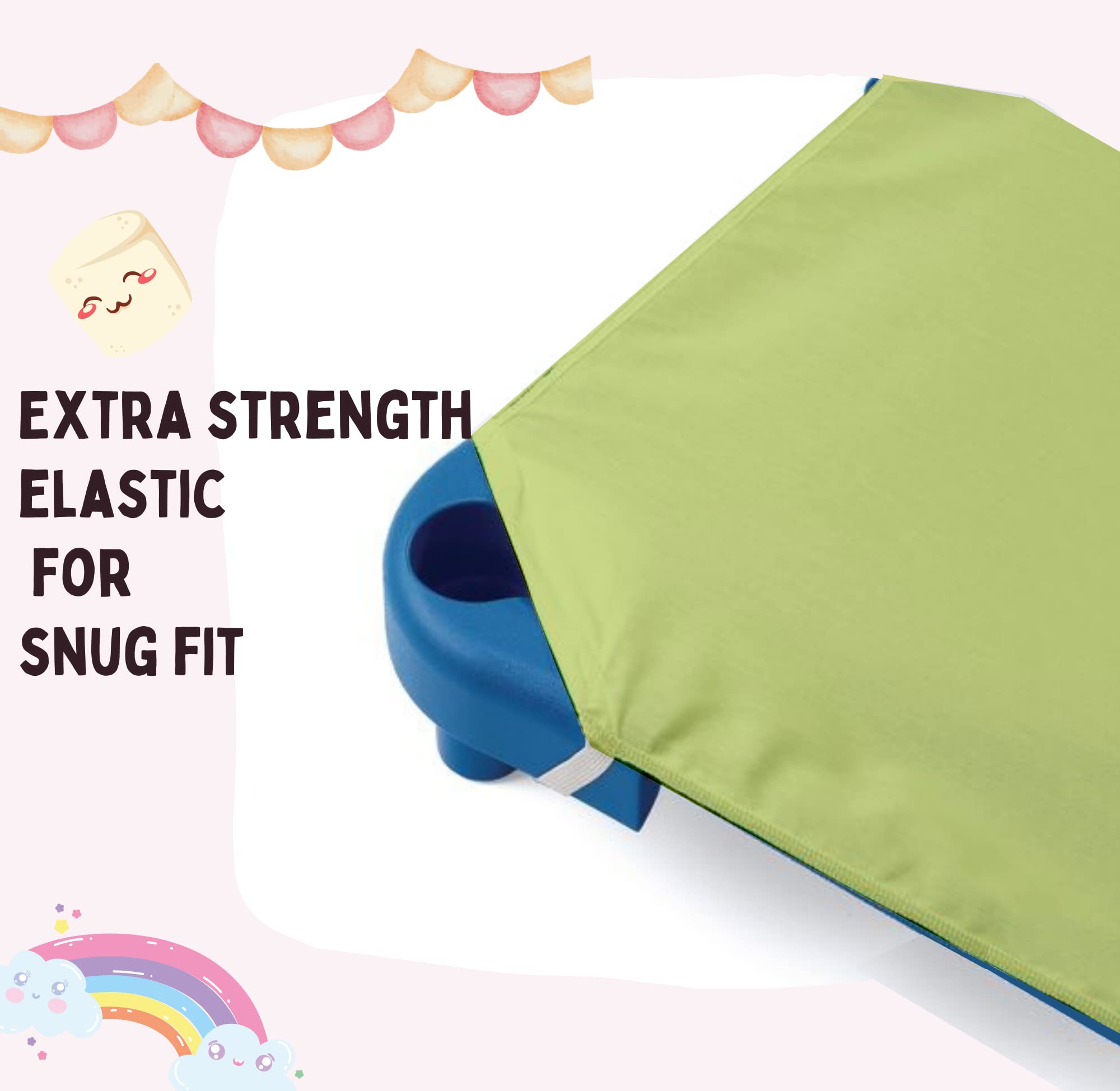 Sheets for Daycare, Preschoolers Cot Bed Fitted Sheet Standard Cot Sheet, Daycare Sheets with Corner Elastic Loops Standard Size, Pack of 12 (23'' W X 52'' L - Sage)