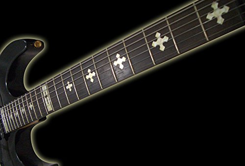 Jockomo Cross White Pearl Guitar Inlay Sticker