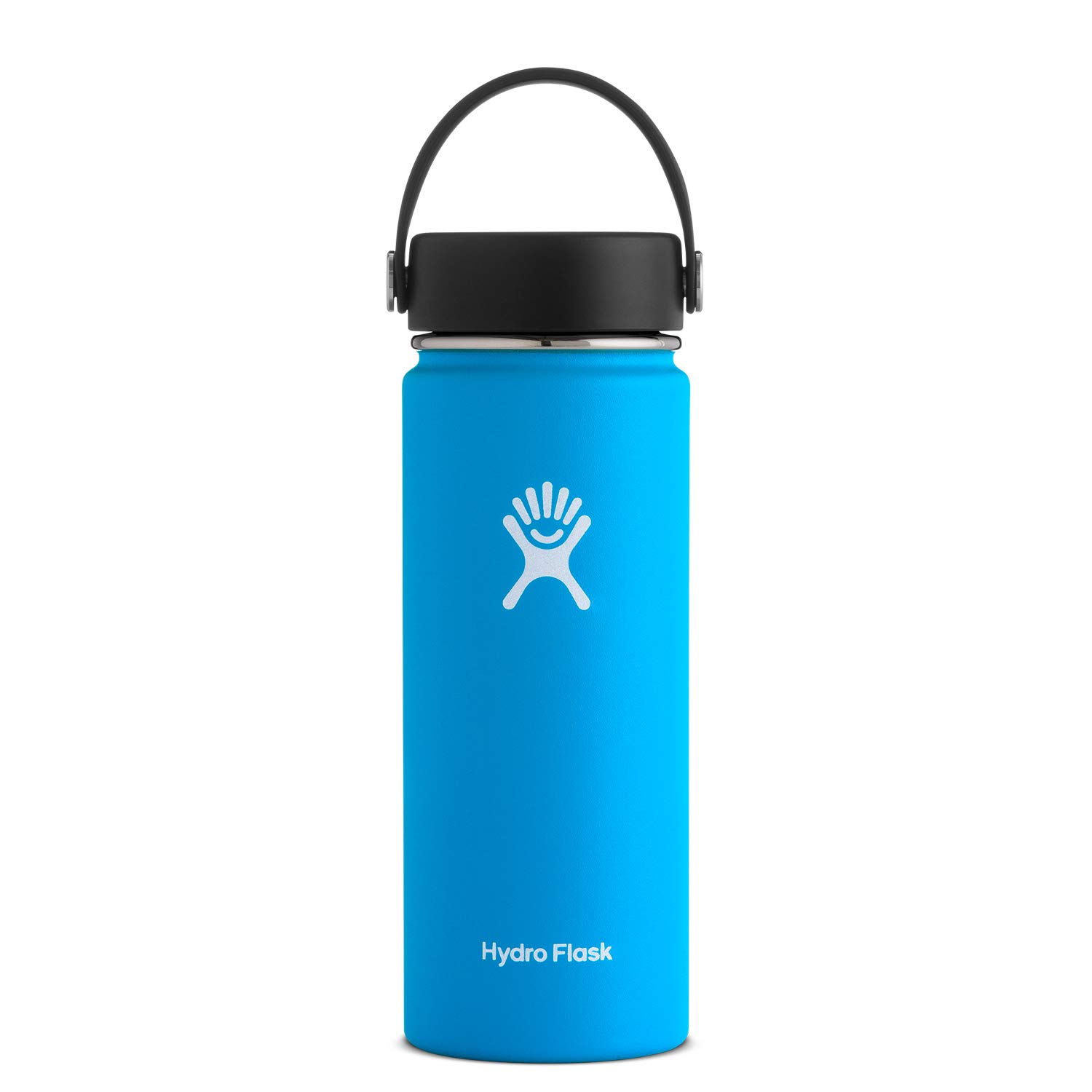 Hydro Flask Water Bottle - Stainless Steel & Vacuum Insulated - Wide Mouth with Leak Proof Flex Cap - 18 oz, Pacific