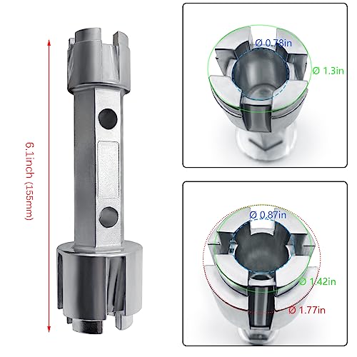 WBJKZJD Tub Drain Remover Wrench, Heavy Duty Drain Wrench Aluminum Alloy Wrench for Install and Remove Most Bath and Shower Drains