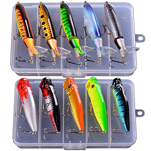 maiduoduo01 Fishing Lure 5Pcs Multi-Color Fake Fish Bait Fishing Lure Replacement Tool Kit Accessory