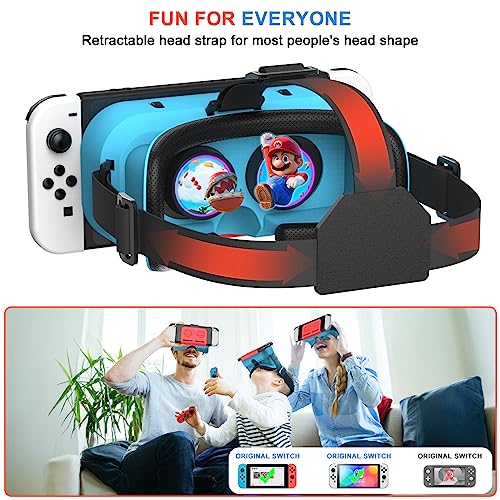 WinDrogon VR Headset, Designed for Nintendo Switch & Switch OLED Accessories for Switch VR Games, Labo VR and YouTube VR, VR Glasses with Adjustable Pupil Distance and Adjustable Switch Goggles Strapā¦
