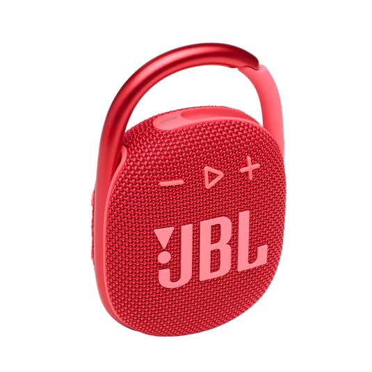 JBL Clip 4 Waterproof Portable Bluetooth Speaker Bundle with gSport Carbon Fiber Case (Red)