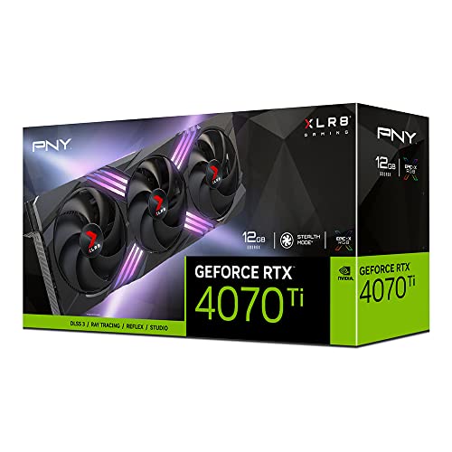 PNY GeForce RTX 4070 Ti 12GB XLR8 Gaming Verto Epic-X RGB Triple Fan Graphics Card DLSS 3
