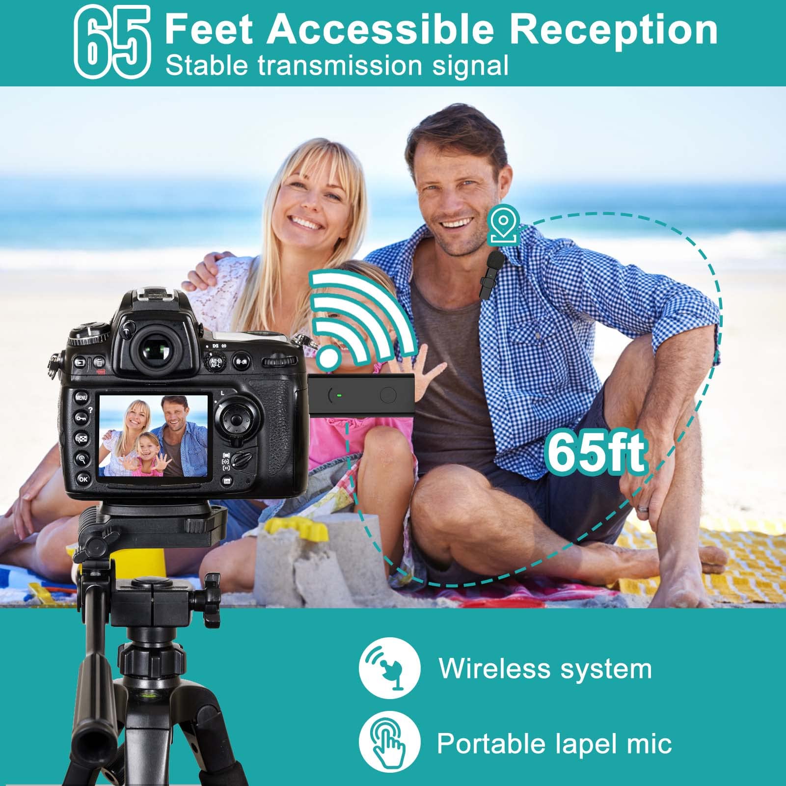 Professional Wireless Lavalier Microphone, Lapel Microphone Wireless for iPhone/Android/Camera, Lavalier Mic Plug and Play, Noise Cancelling Microphone for Video Recording - YouTube, TikTok Vlog