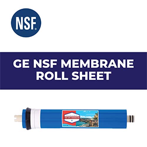 Lugano Reverse Osmosis (RO) 100 GPD Membrane Replacement - Two Pack - GE NSF Membrane Roll Sheet - Fits Standard Under The Sink Reverse Osmosis Systems 11.75 x 1.75 inches