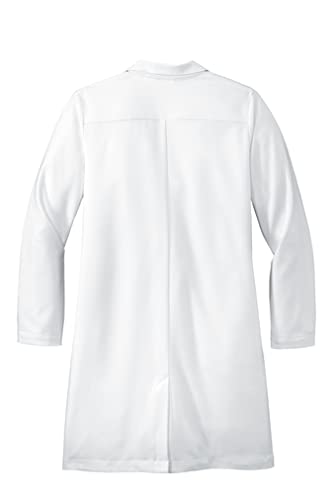 Womens Embroidered White Lab Coat - WonderWink® Long Lab Coat - Women's Long Lab Coat Lab Coat - Add a name - Business Name - Personalized Lab Coat with Name (XL)