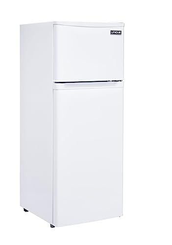 Unique Appliances UGP-170L W 6 Cu. Ft. Solar Powered DC Top Freezer Refrigerator, White; Highly Efficient Insulation Throughout and Simple Effortless Controls; Bottom Crisper