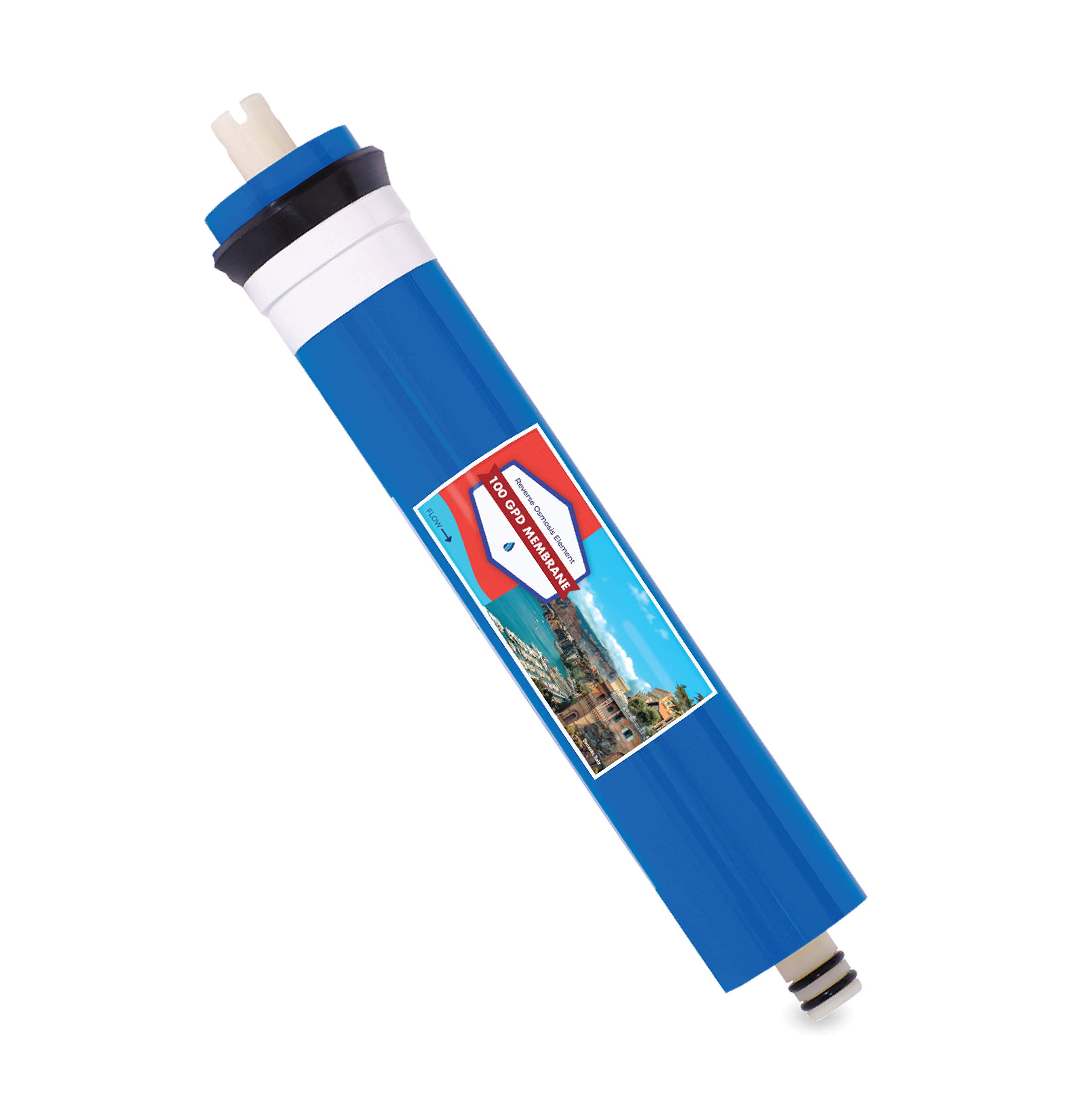 Lugano Reverse Osmosis (RO) - 100 GPD - Membrane Replacement - #1 GE NSF Membrane Roll Sheet - Fits Standard Under-The-Sink Reverse Osmosis Systems 11.75” X 1.75”