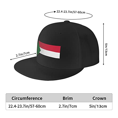 Qauirfe Flag of Sudan Hat Adult Adjustable Baseball Cap Trucker Hats Black