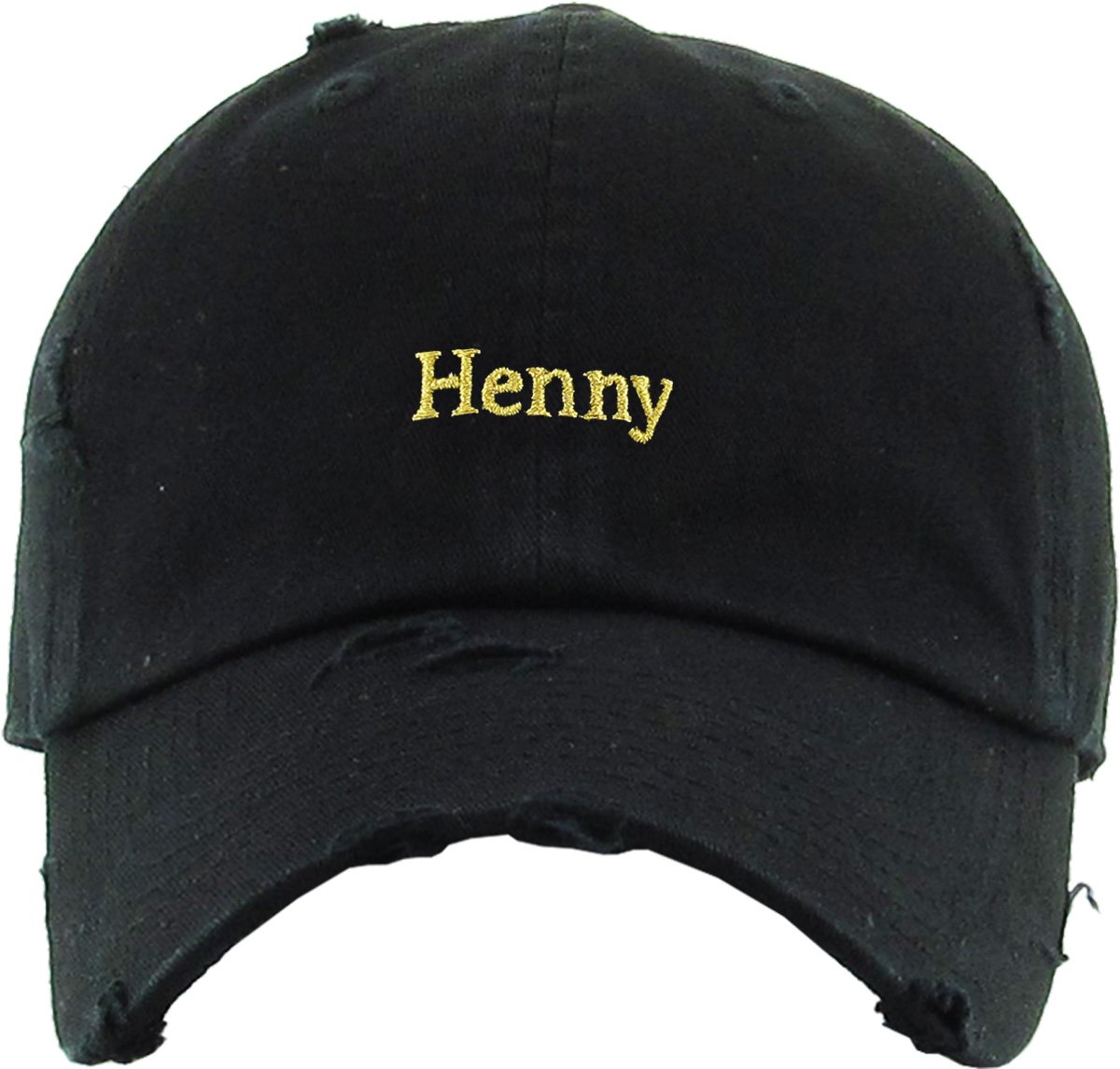 KBSV-172V BLK Hennything Dad Hat Baseball Cap Polo Style Unconstructed Adjustable Vintage