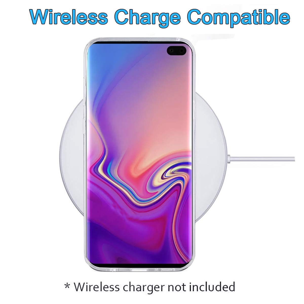 J.west Galaxy S10 Plus Case, Luxury Sparkle Glitter Cute Phone Case Girls Women Pretty Design Translucent Clear Slim TPU Soft Rubber Silicone Cover Protective Case for Samsung Galaxy S10 Plus Colorful