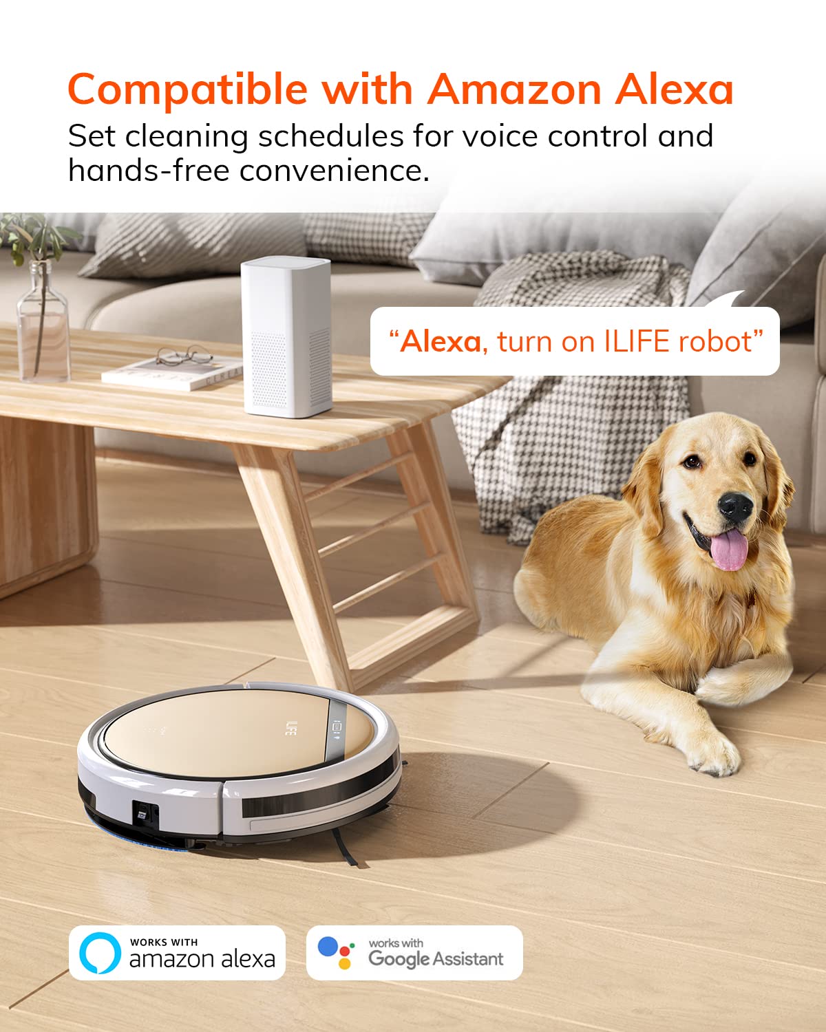 ILIFE V5s Pro Robot Vacuum and Mop Combo, Slim, Automatic Self-Charging Robot Vacuum Cleaner, Daily Schedule, Ideal for Pet Hair, Hard Floor and Low Pile Carpet.