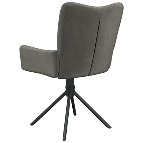 vidaXL Swivel Dining Chairs in Luxurious Dark Gray Velvetā Modern and Stylish, Comfortable Foam-Filled Seat, Perfect for Elegant Dining and Living Spaces