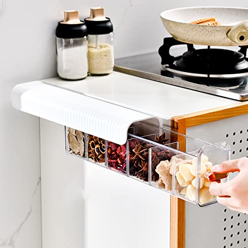 YWNYT Socks Underwear Wall Mount Drawer Organizer, 6 Cells Storage Box Switchable Drawer Organizers Anti Dust Storage Boxes for Clothes Socks Lingerie Underwear Ties Data Cable Seasonings (1), white
