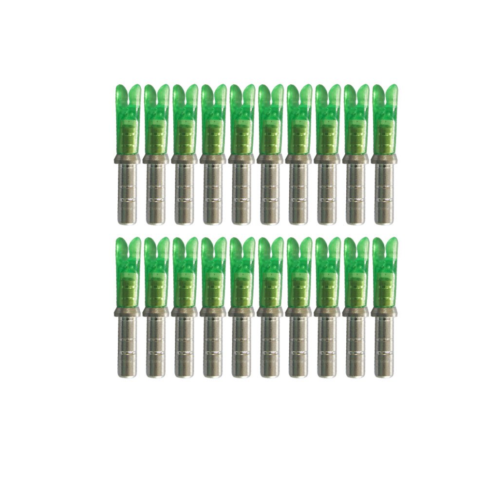 JIEXI HWYP Large Groove Pin Arrow Nocks Aluminum Arrow Nock Adapter Connector for ID4.2mm Arrow Pack of 50 (Nocks+Adapters)