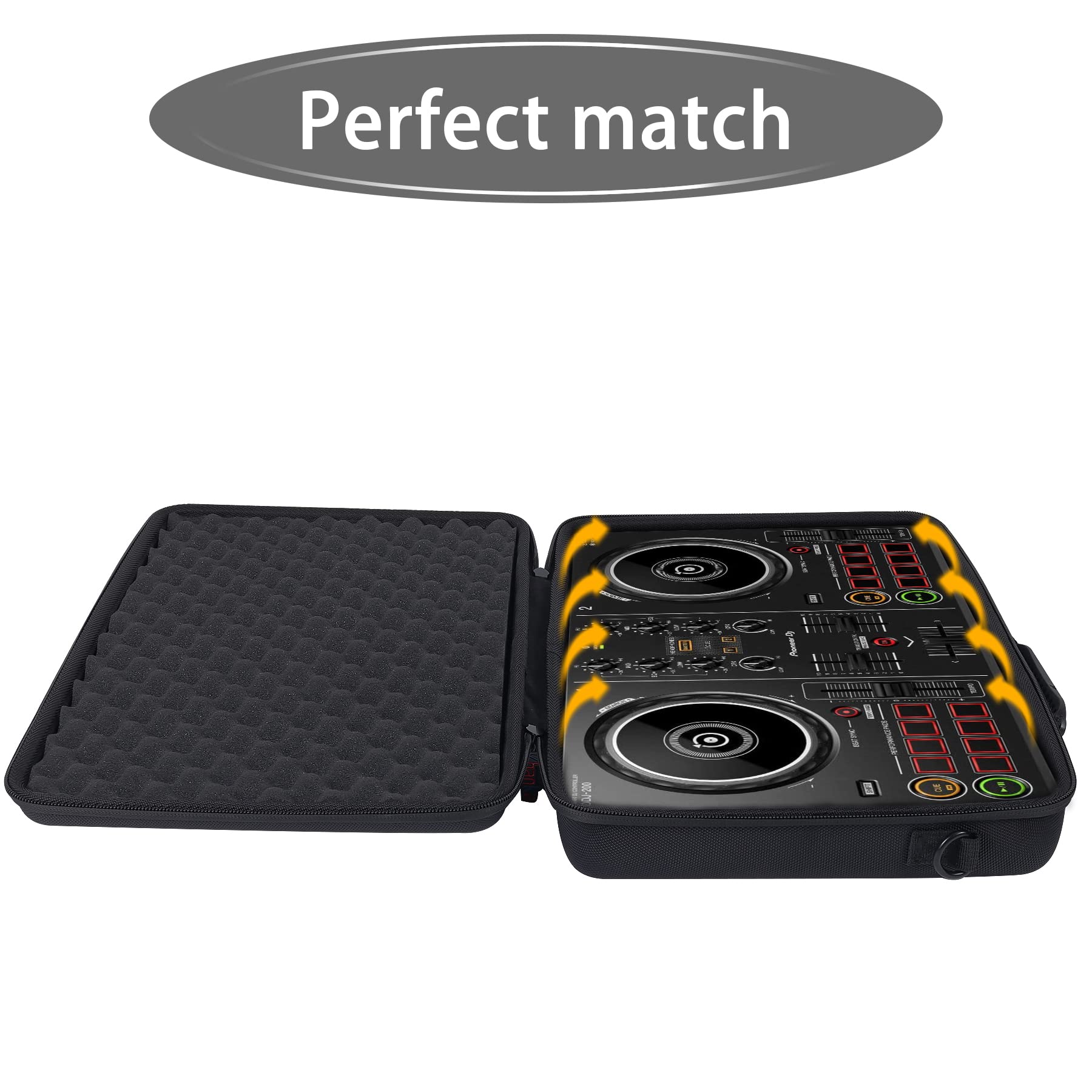 khanka Hard Travel Case Replacement for Pioneer PRO DJ (DDJ-200) Pioneer Smart DJ Controller
