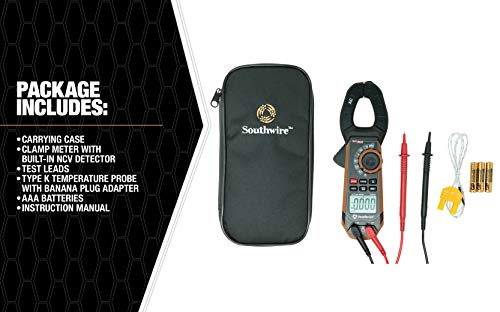Southwire - 65031640 CLAMP METER; 400A AC/DC 21530T;Black/Brown